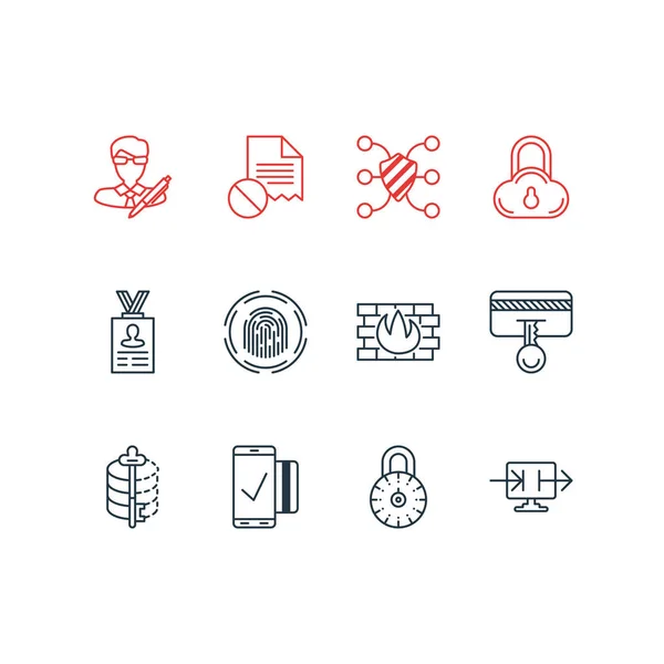 Outline icons thin flat design, modern line stroke style — Stock Vector ...