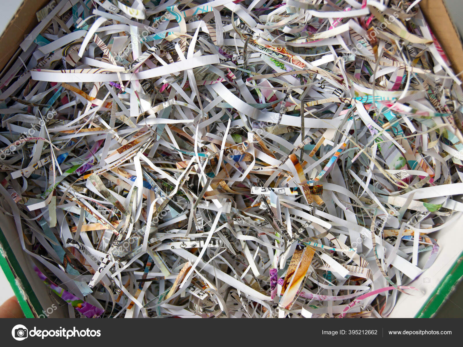 Closeup Shredded Paper Texture Reuse Paper Scrap Background Selective ...