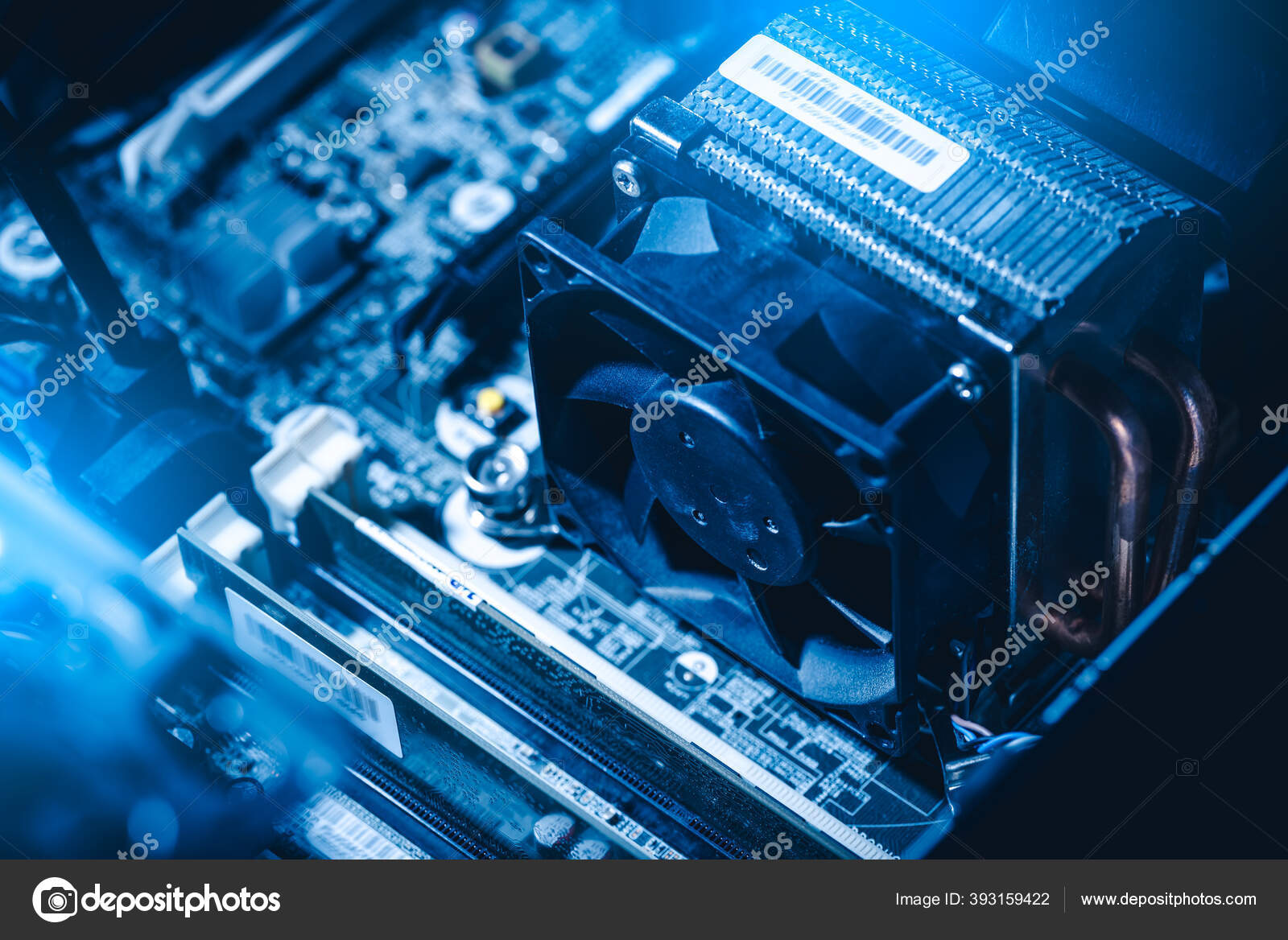 Close Image Cpu Sink Installing Motherboard Concept Hardware Computer ...