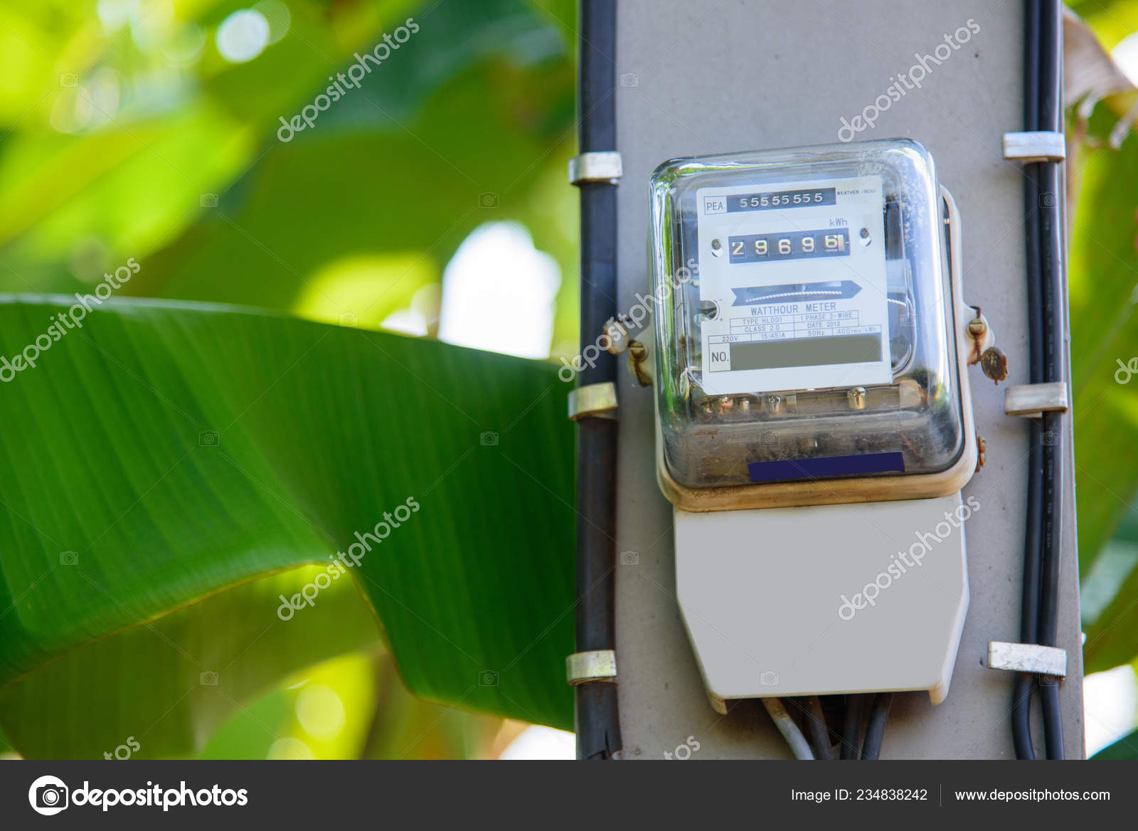 Electricity Meter Electric Pole Stock Photo by ©rukawajung 234838242