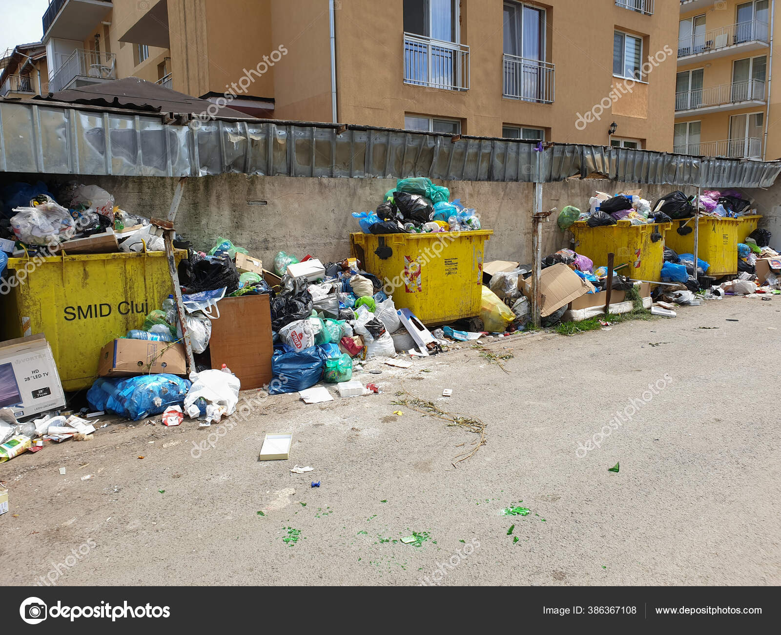 Download - Messy pollution in garbage dump area spills in the streets ...