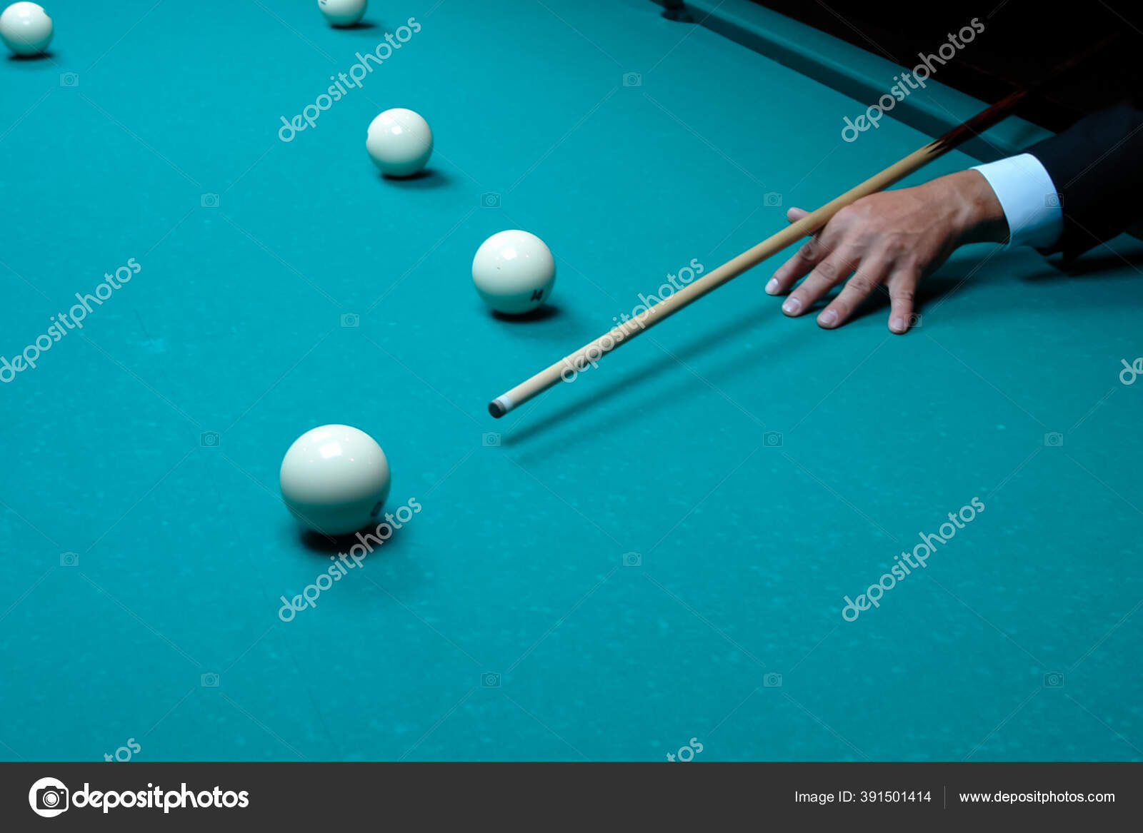 Game Billiards Hand Man Billiard Cue Aims Billiard Ball Stock Photo by ...