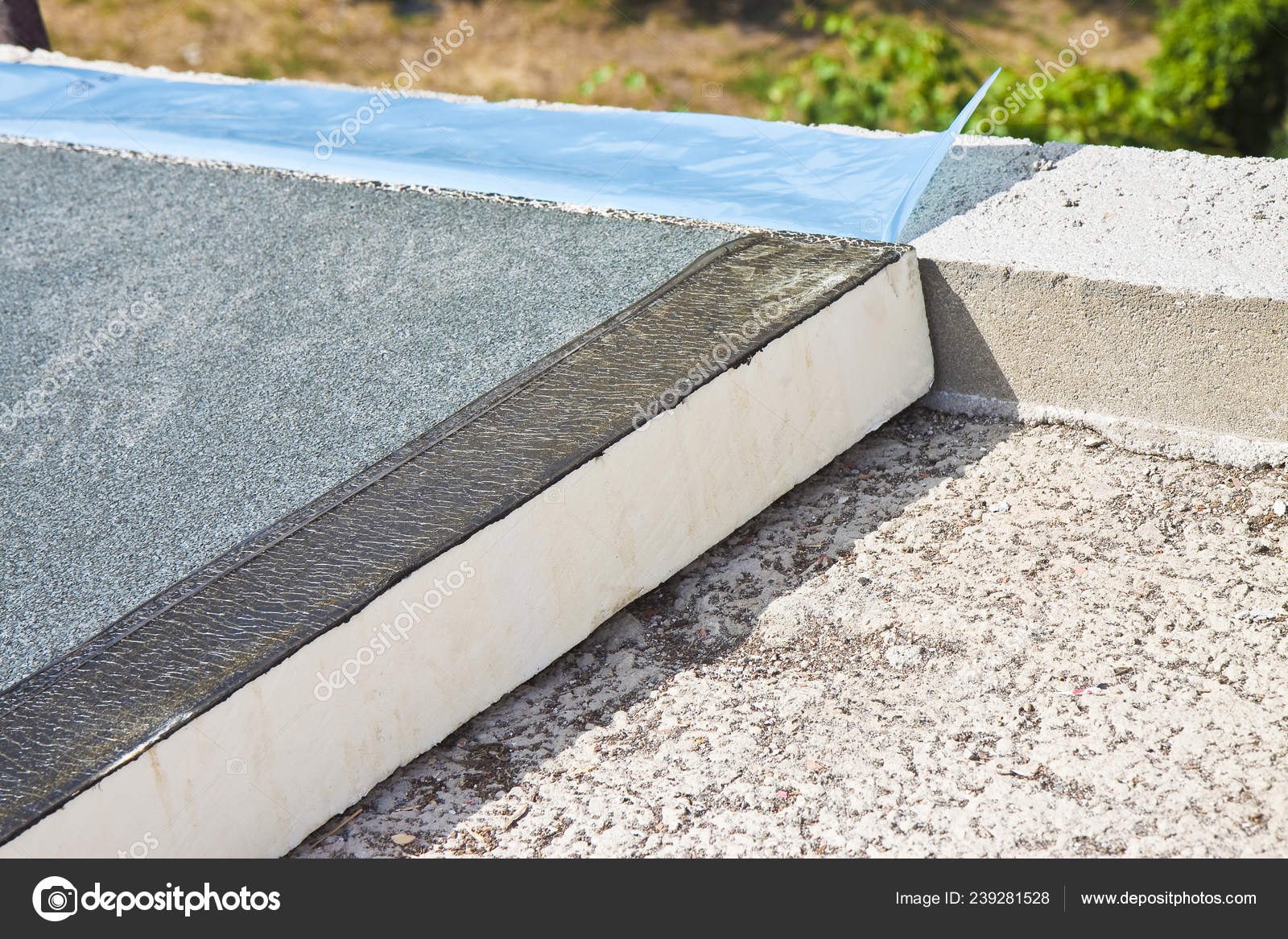 Roof Thermal Insulation Polystyrene Panels Covered Waterproof Membrane ...