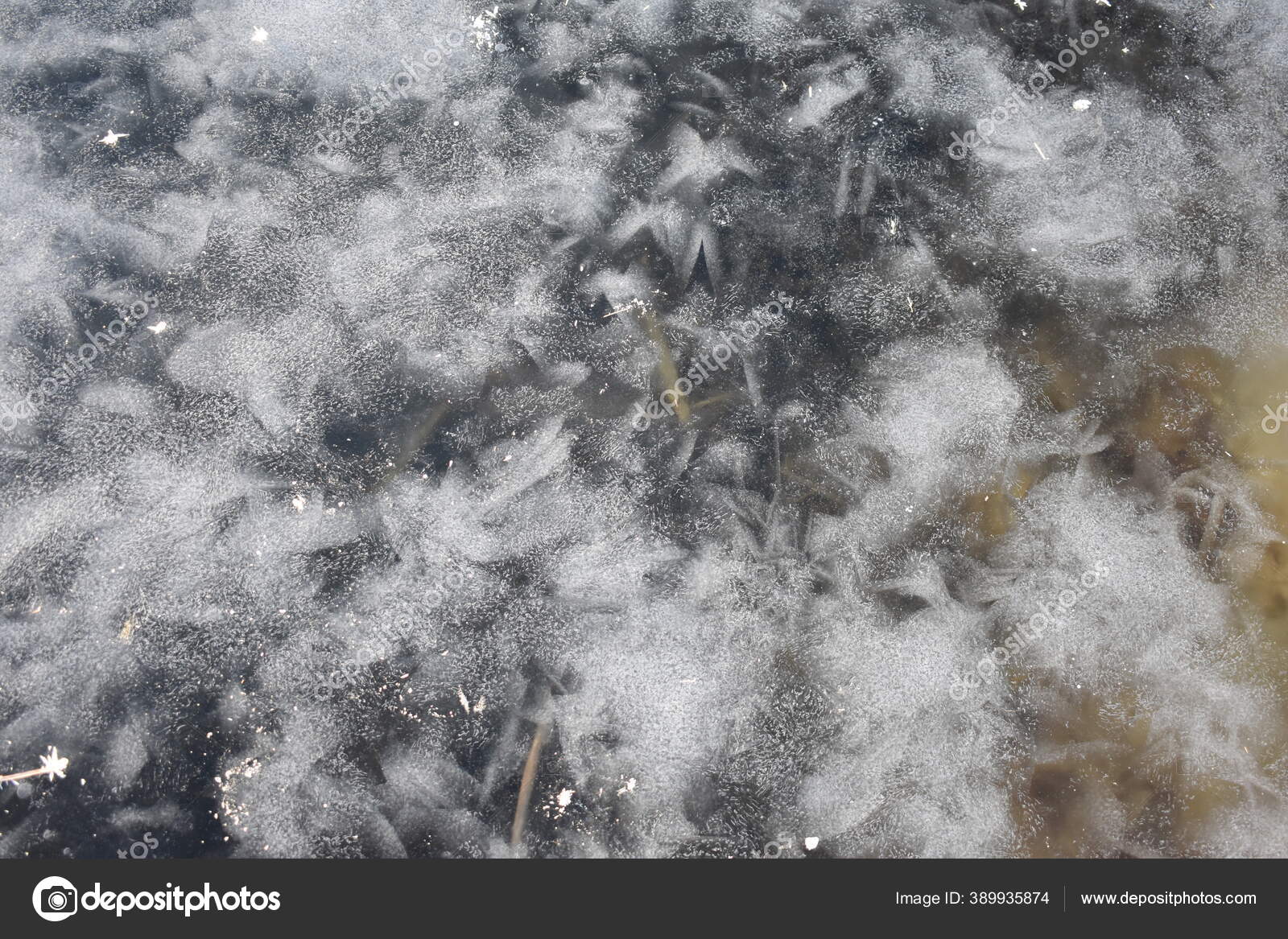 Frozen River Ice Texture Sunny Winter Day — Stock Photo © StanLihai ...