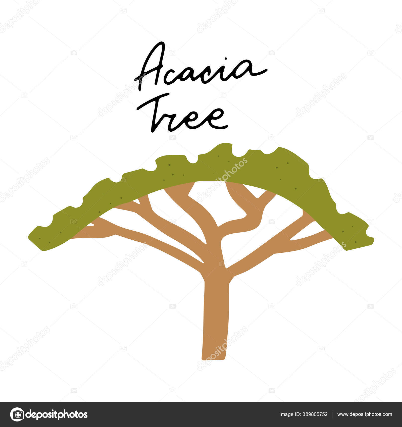 Safari Tree Silhouette Clip Art
