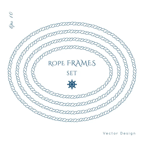 Rope oval border Vector Art Stock Images | Depositphotos