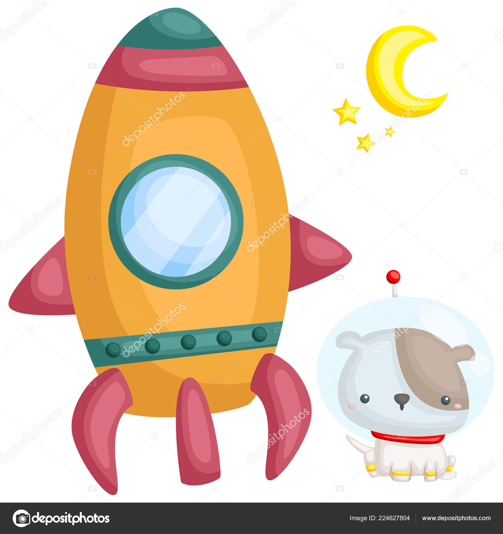 Vector Dog Rocket Stock Vector Image by ©comodo777 #224627804