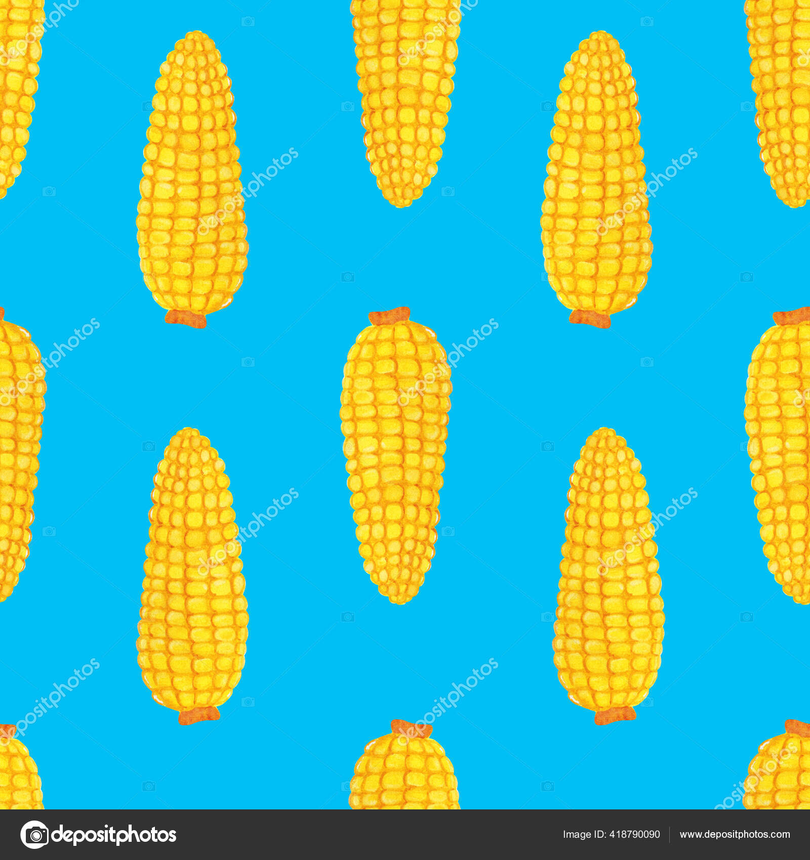 Yellow corn cob geometric seamless pattern — Stock Photo © ana_bear ...