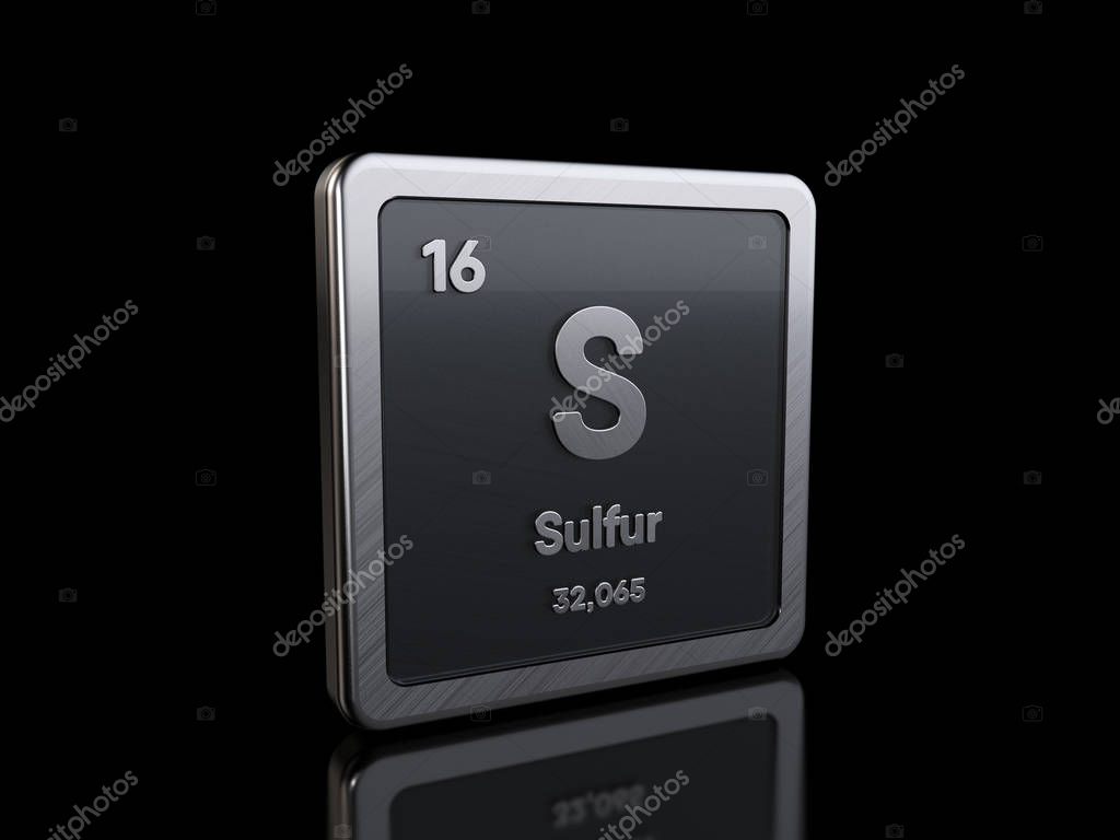 Azufre S, símbolo de elemento de series periódicas de tablas 2022