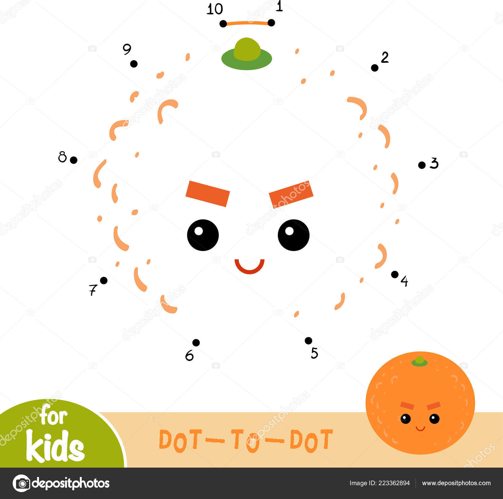 Permainan Angka Titik Edukasi Titik Permainan Untuk Anak Anak Orange ...