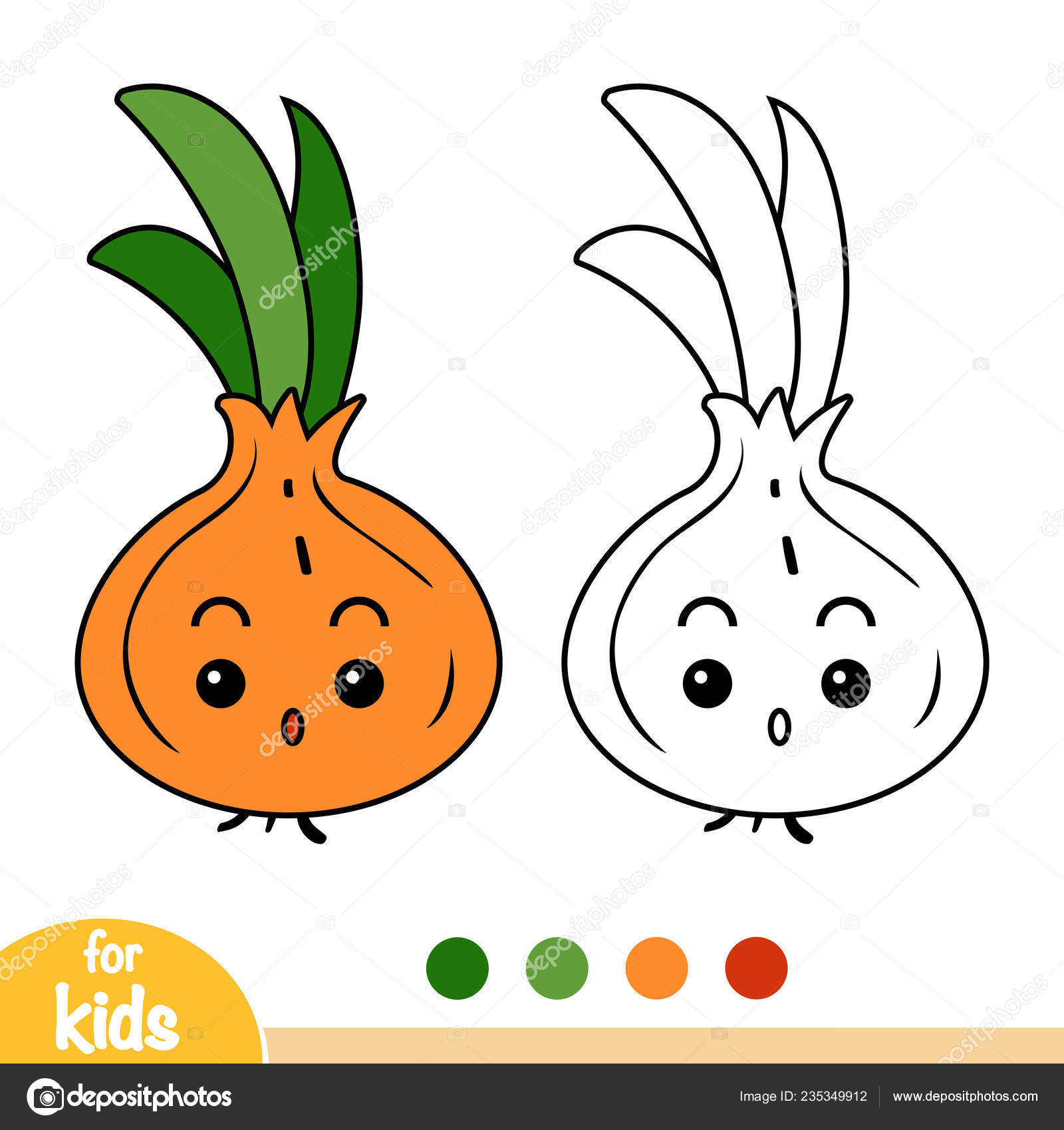 Onion Drawing For Kids