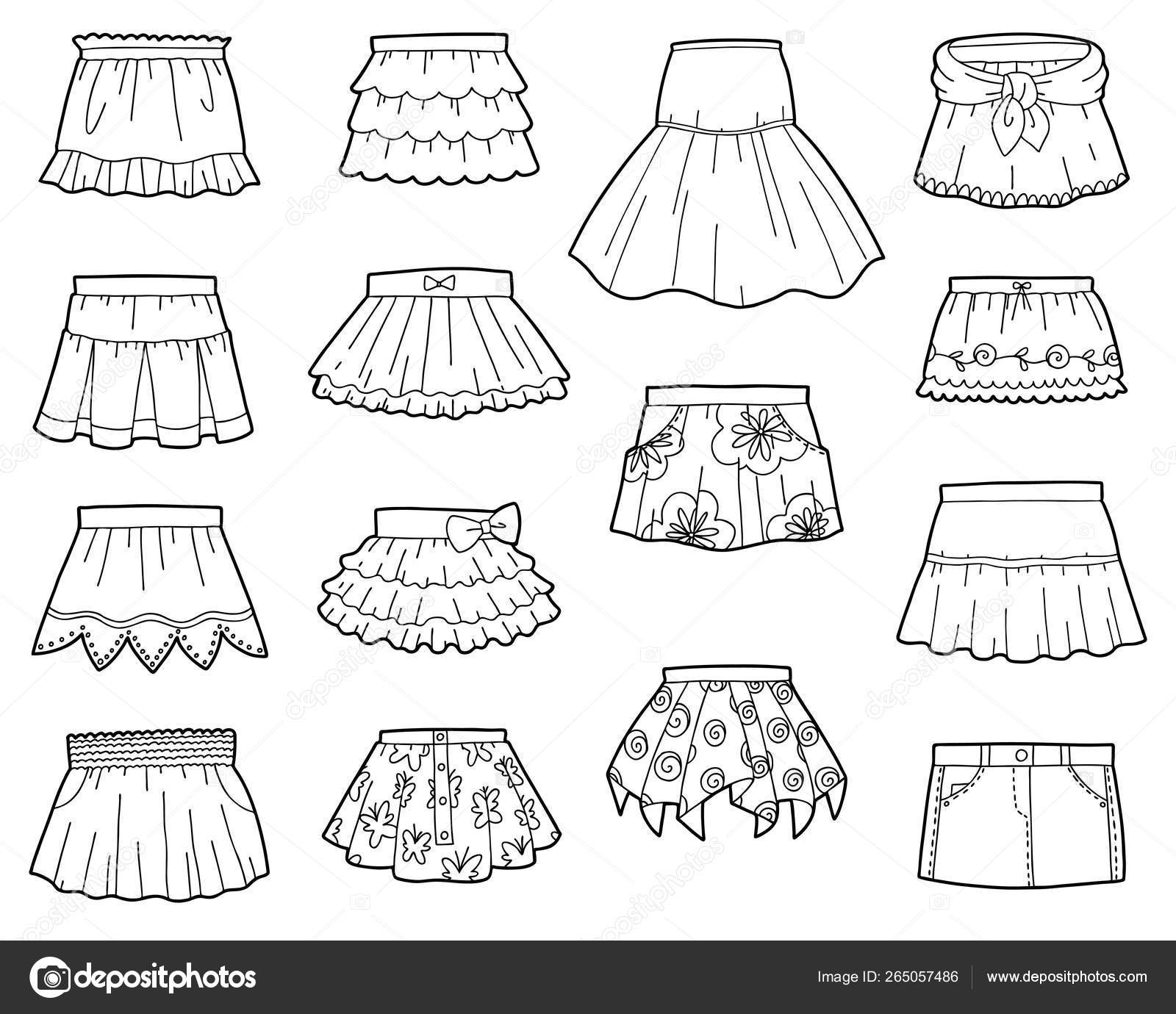 Skirt Clip Art Black And White