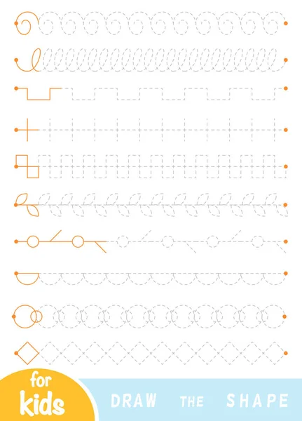 Draw the shapes, education game for children. Replicate the image by ...