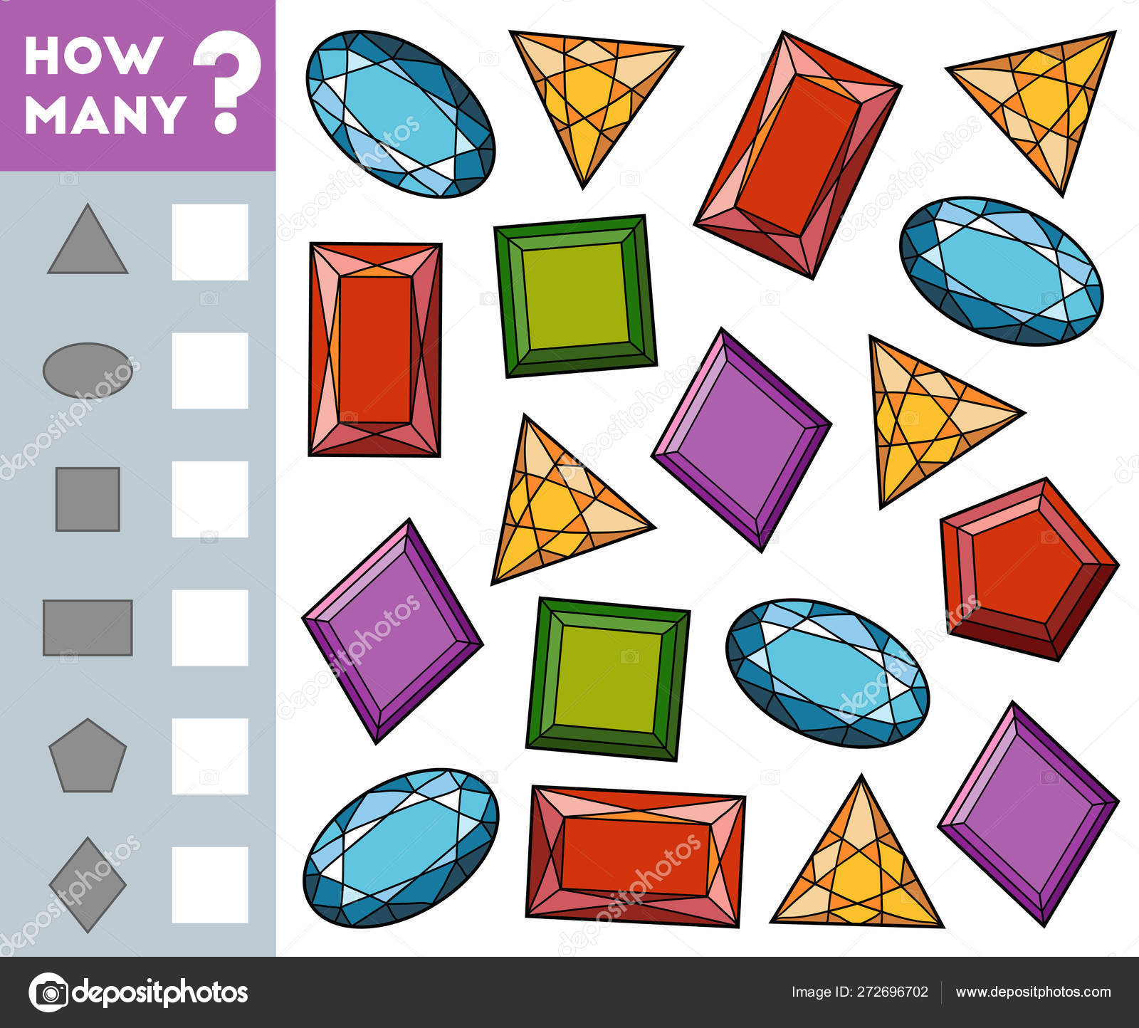 Counting Game for Children. Educational a mathematical game. Count how ...