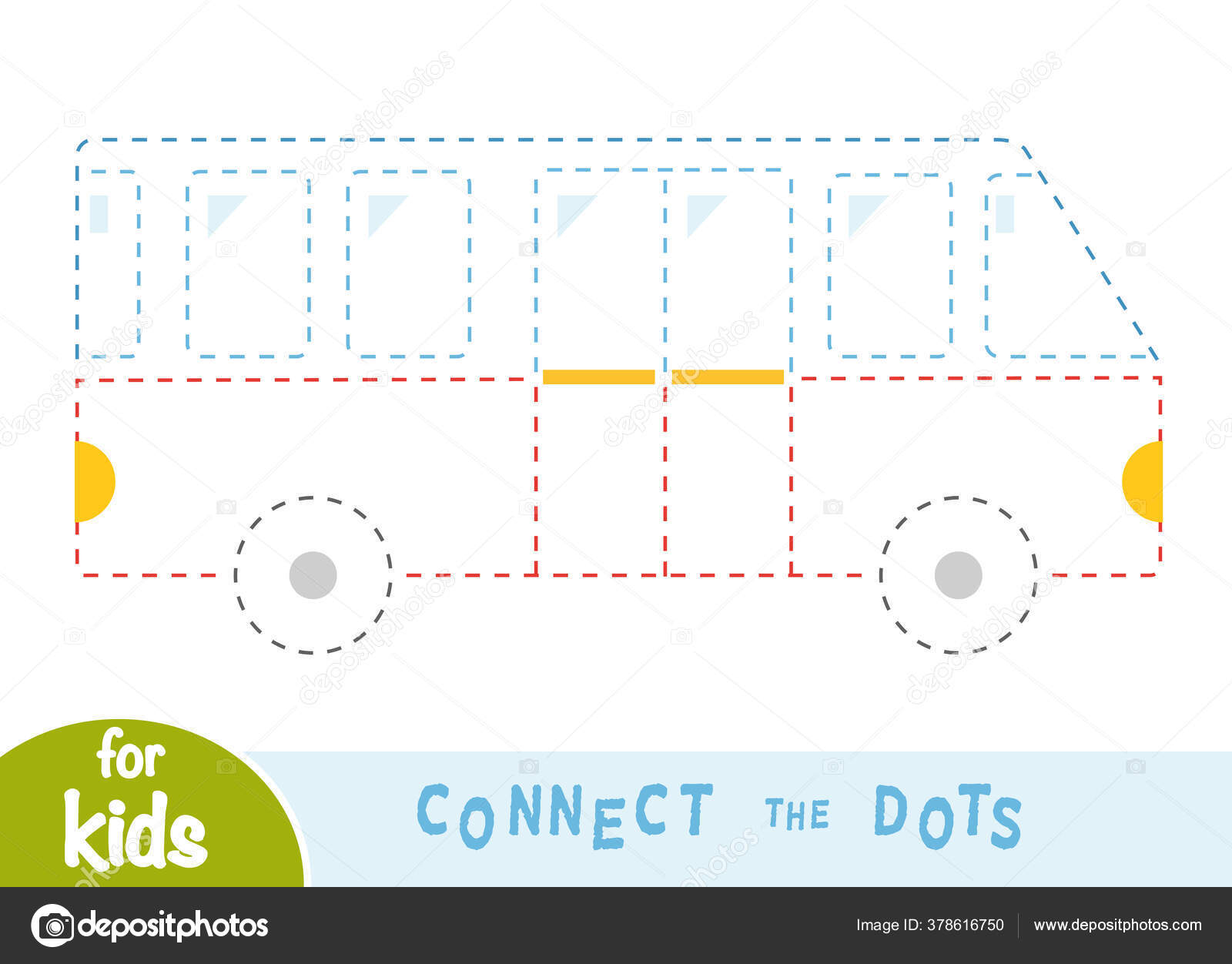 Connect Dots Education Game Children Cartoon Bus Stock Vector by ... Connect Dots Education Game Children Cartoon Bus Stock Vector by ...