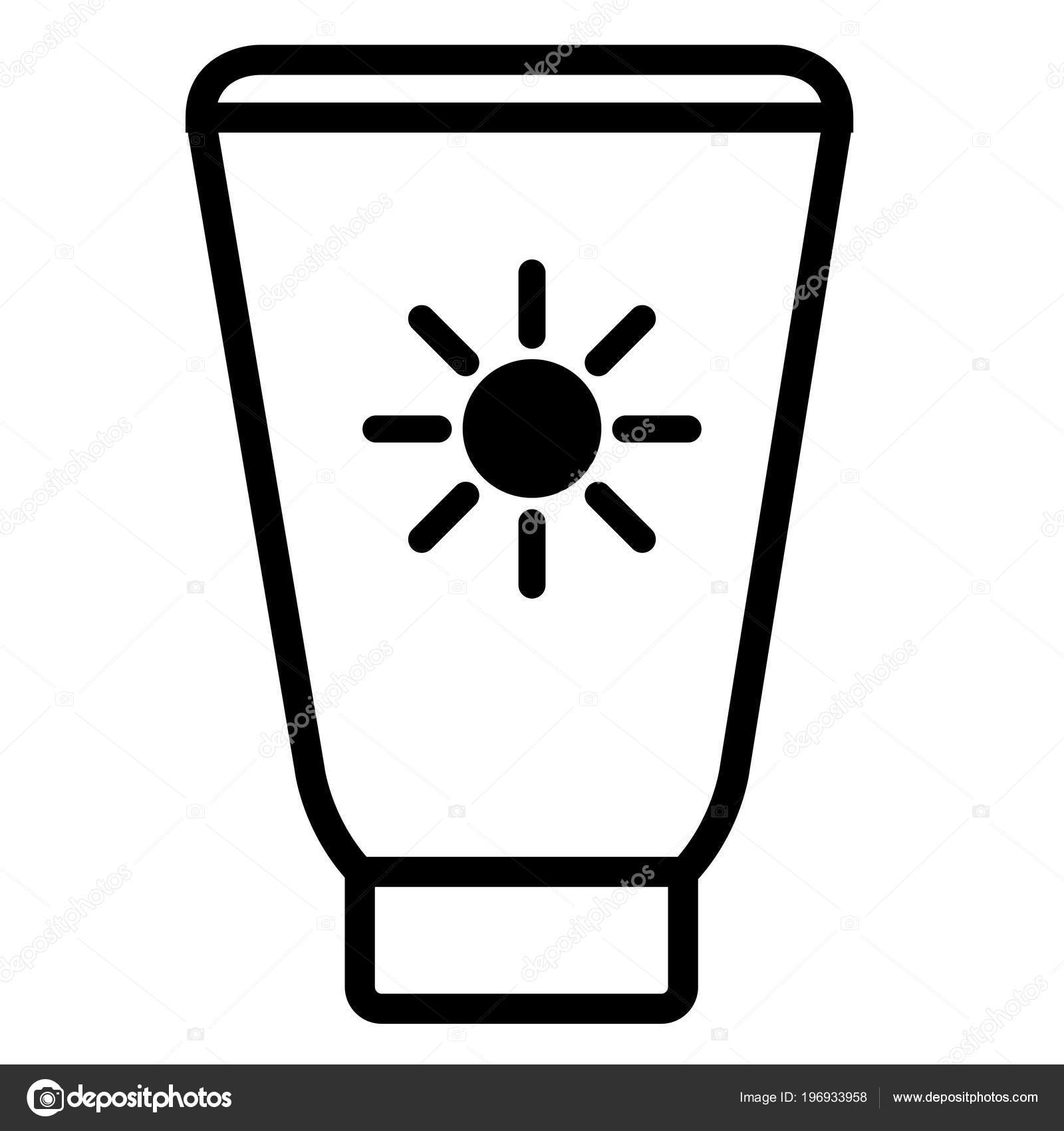 Sunscreen Clipart Black And White