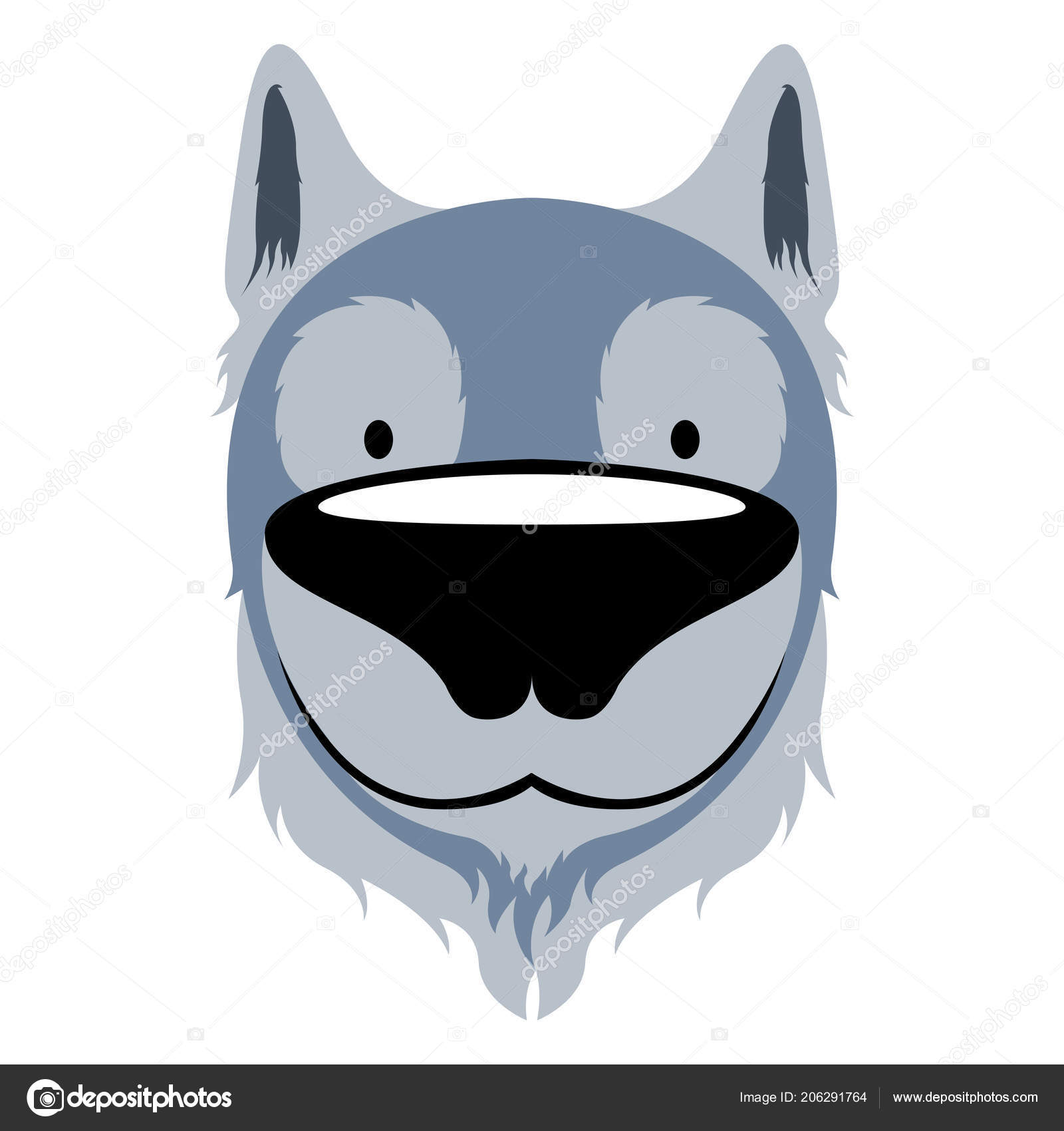 Isolated cute wolf avatar Stock Vector by ©LAUDiseno 206291764