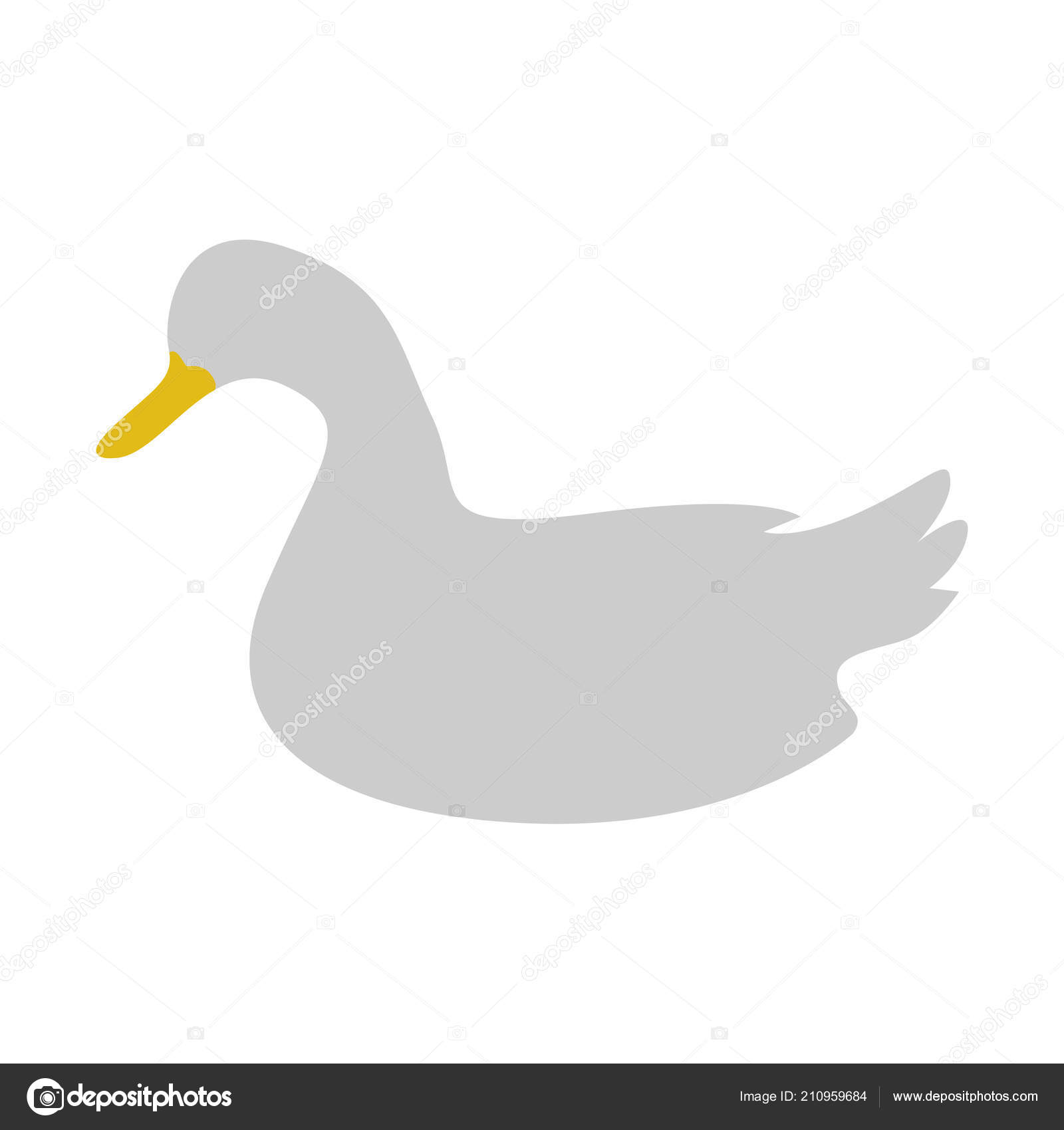 Icono de pato aislado Vector de stock por ©LAUDiseno 210959684
