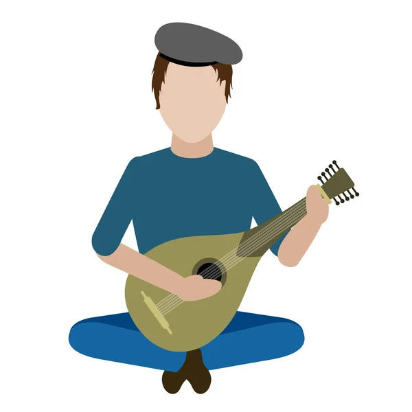 Male avatar playing a portuguese guitar Stock Vector Image by ...