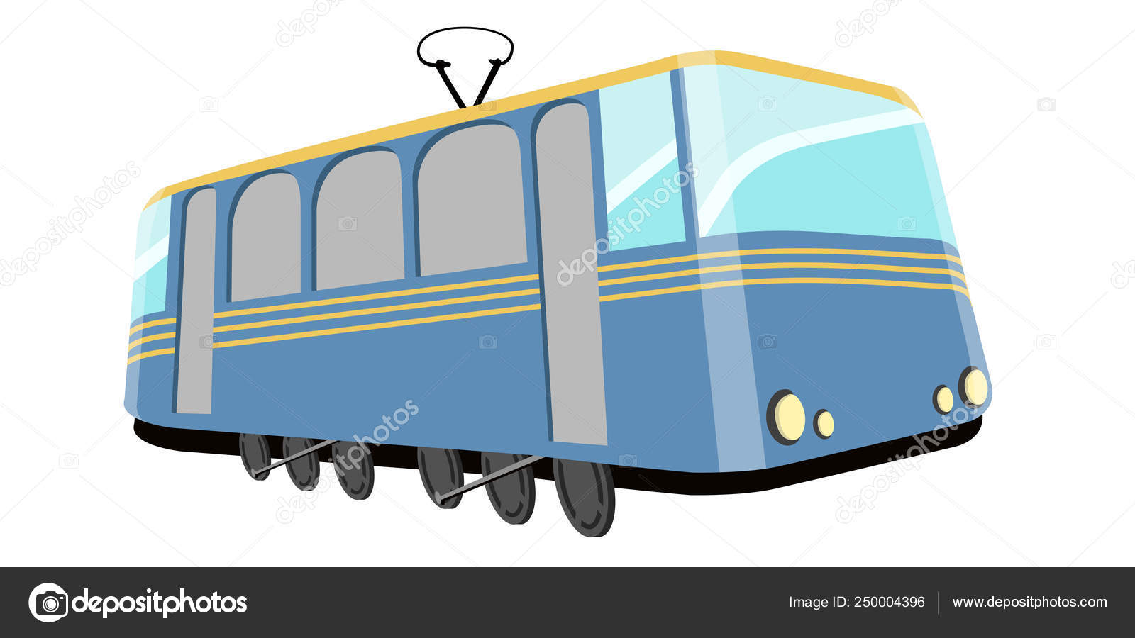 Isolated comic trolley Stock Vector Image by ©LAUDiseno #250004396