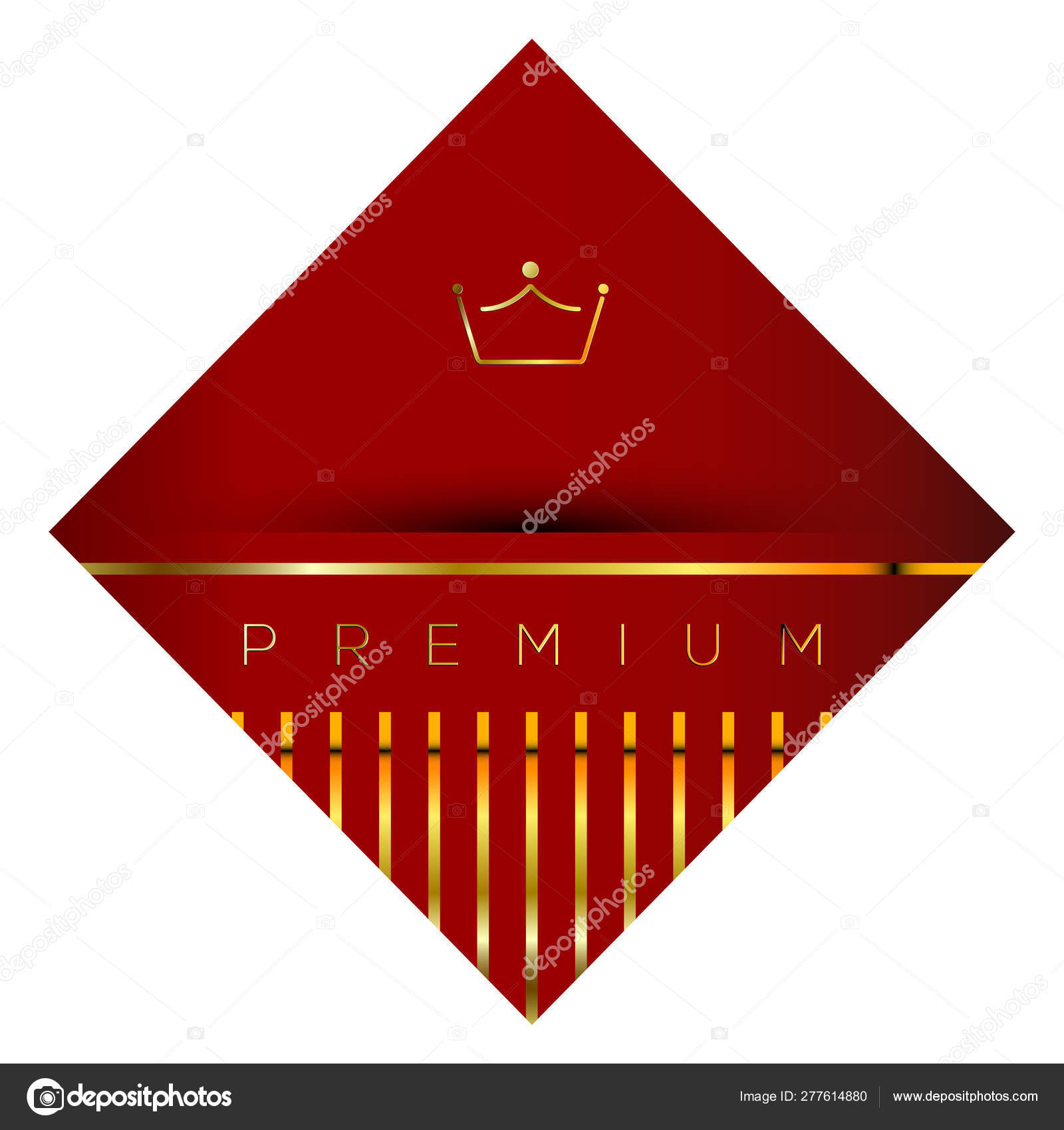 Isolated red premium label Stock Vector by ©LAUDiseno 277614880