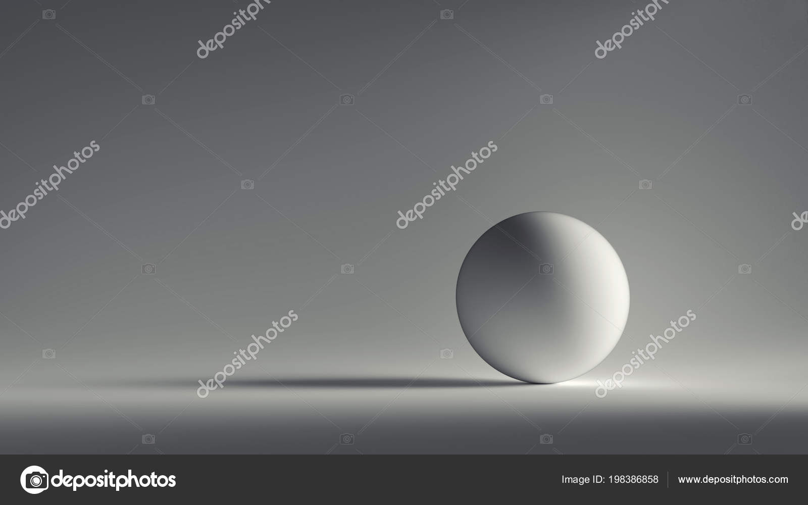 Render White Sphere Grey Background Render Illustration Stock Photo by ...