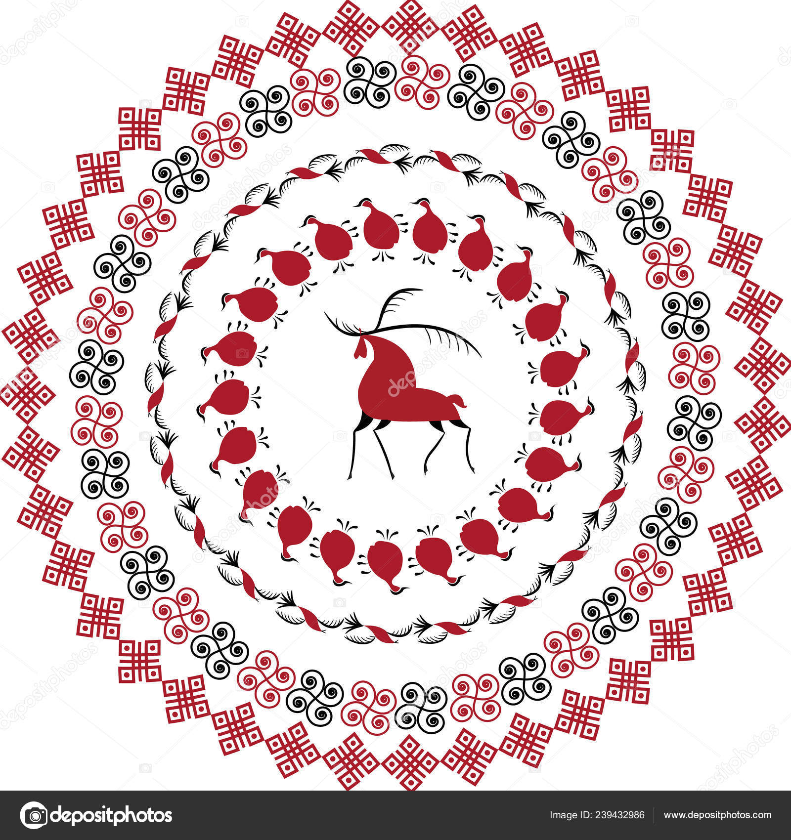 Plate Style Mezen Stock Vector Image by ©NatalyKa7 #239432986