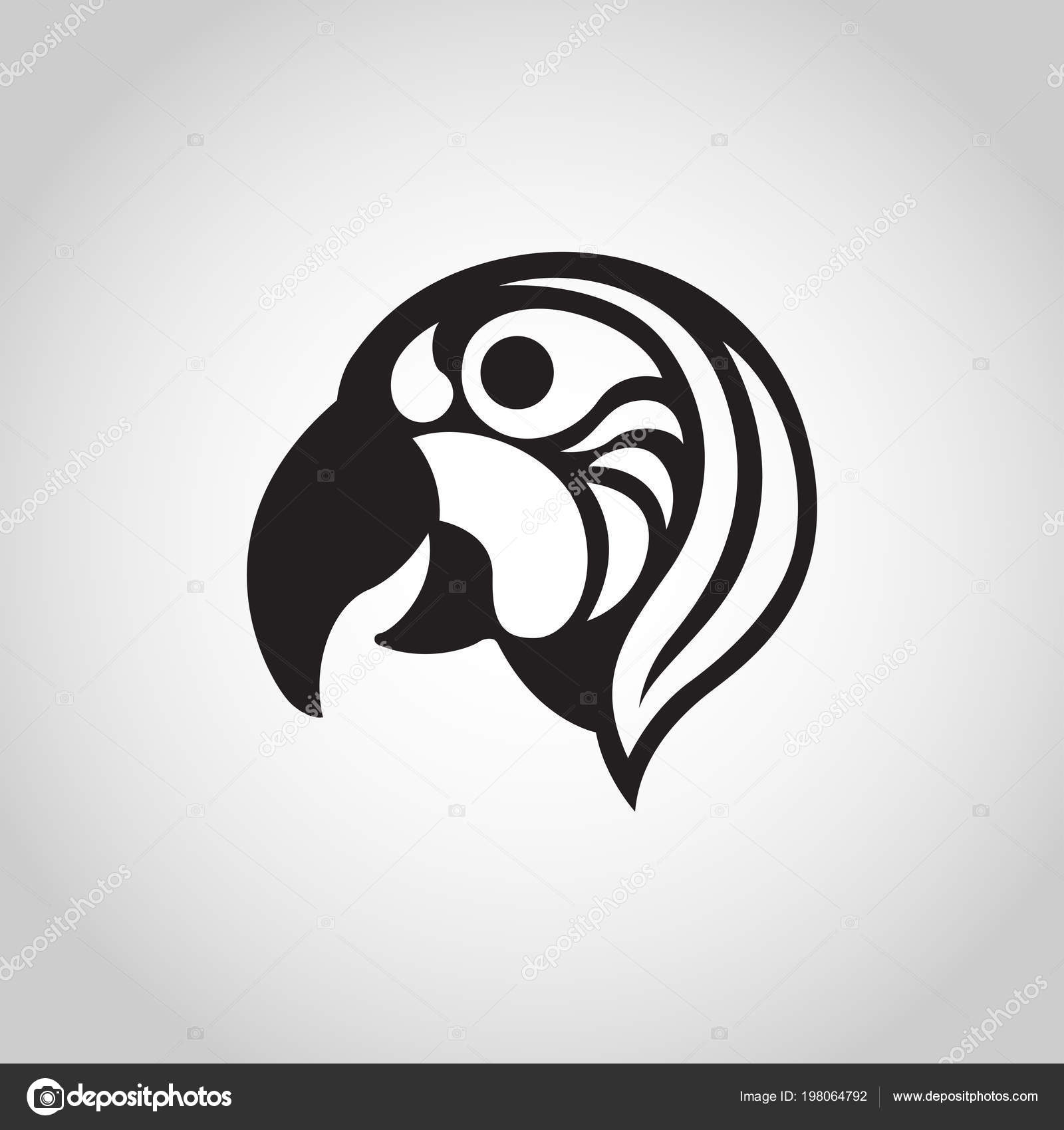 Guacamayo Vector Logotipo Icono Ilustración Vector de stock por ...