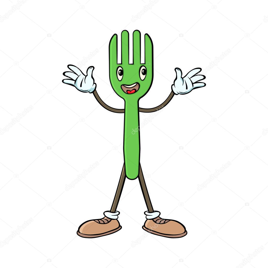 Ilustración de dibujos animados tenedor Vector de stock por ©dvo 248034474