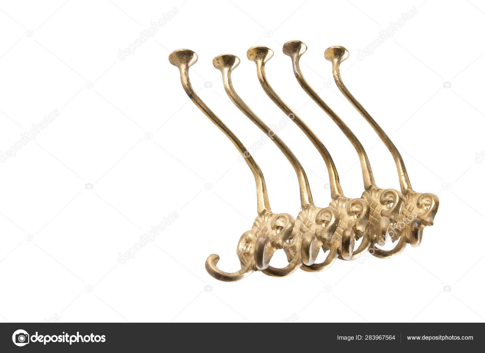 Vintage brass hooks Stock Photo by ©voisine 283967564