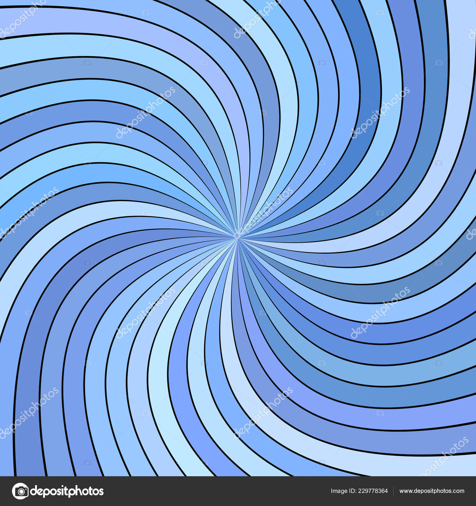 Blue psychedelic abstract spiral ray burst stripe background — Stock ...