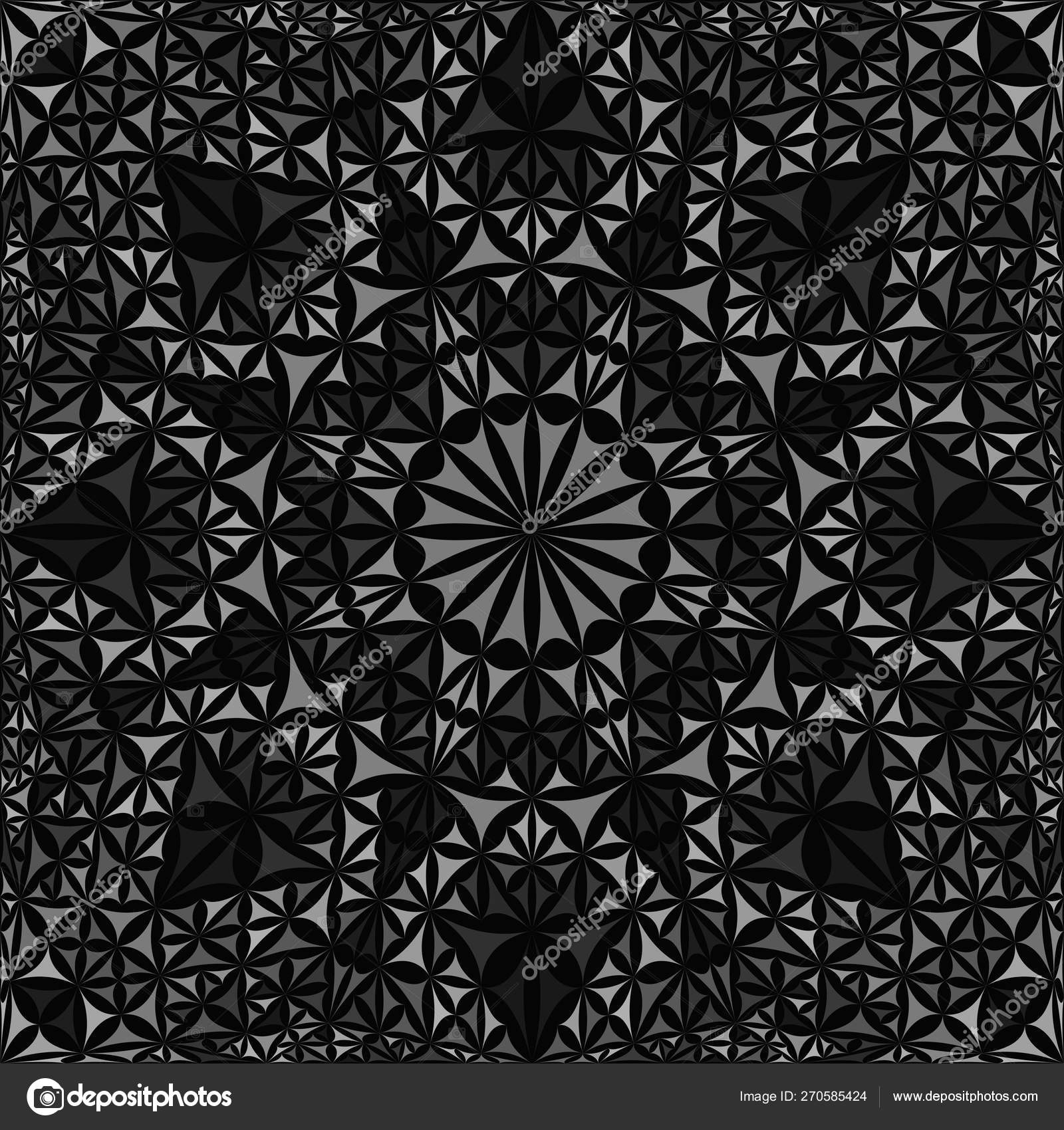 Grey repeating kaleidoscope pattern background design - abstract ethnic ...
