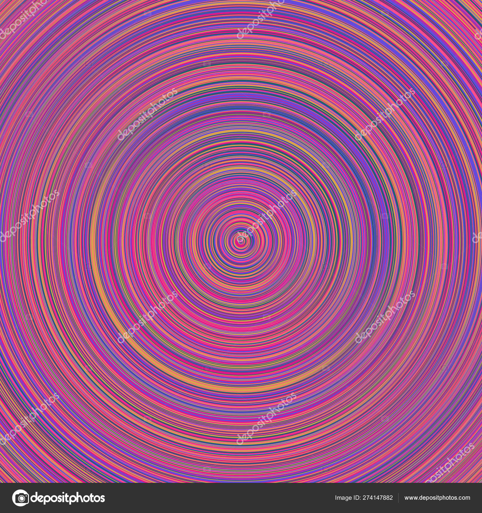 Concentric circle background - multicolored abstract vector design ...
