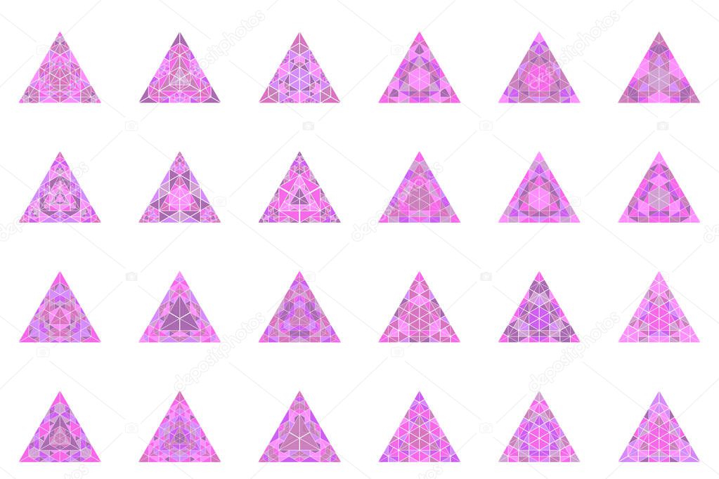 Conjunto de plantilla de s mbolo de pir mide de tri ngulo aislado 2024