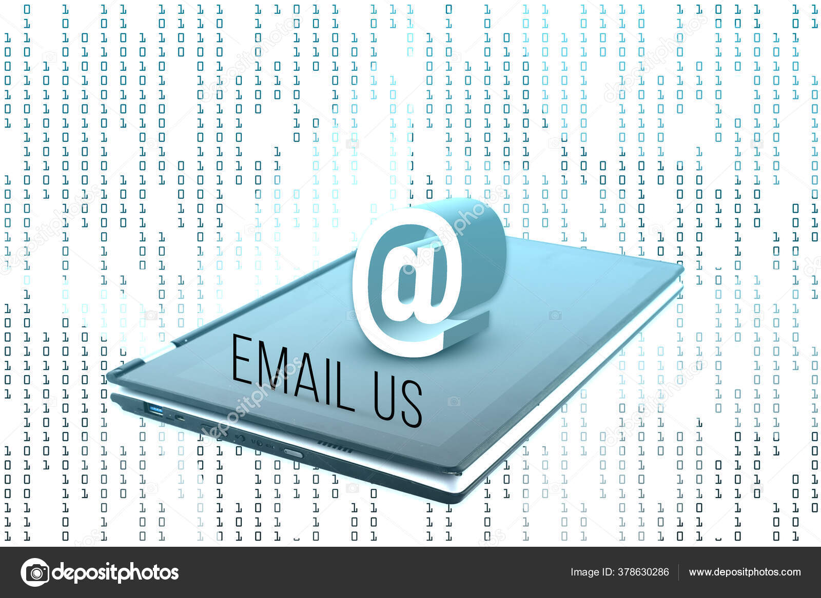 Mail Communication Concept Email Symbol Notebook — Stock Photo ...