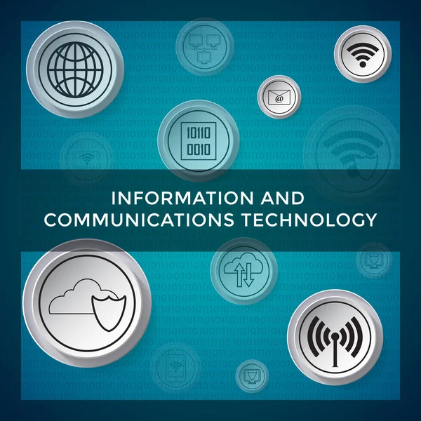 Information Communications Technology Ict Concept Network Ict Elements ...