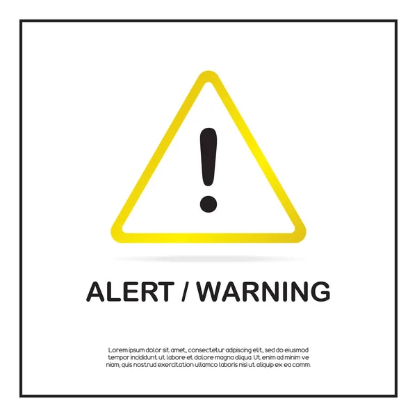 Warning Alert Signage Symbol Icon Isolated White Background Vector ...