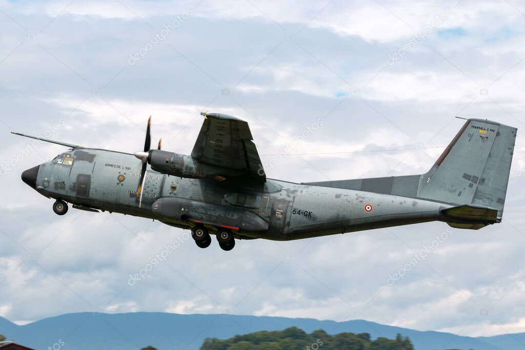 Payerne, Suiza 29 de agosto de 2014: Fuerza A rea Francesa (Armee De LAir) Transall C-160R avi n ...