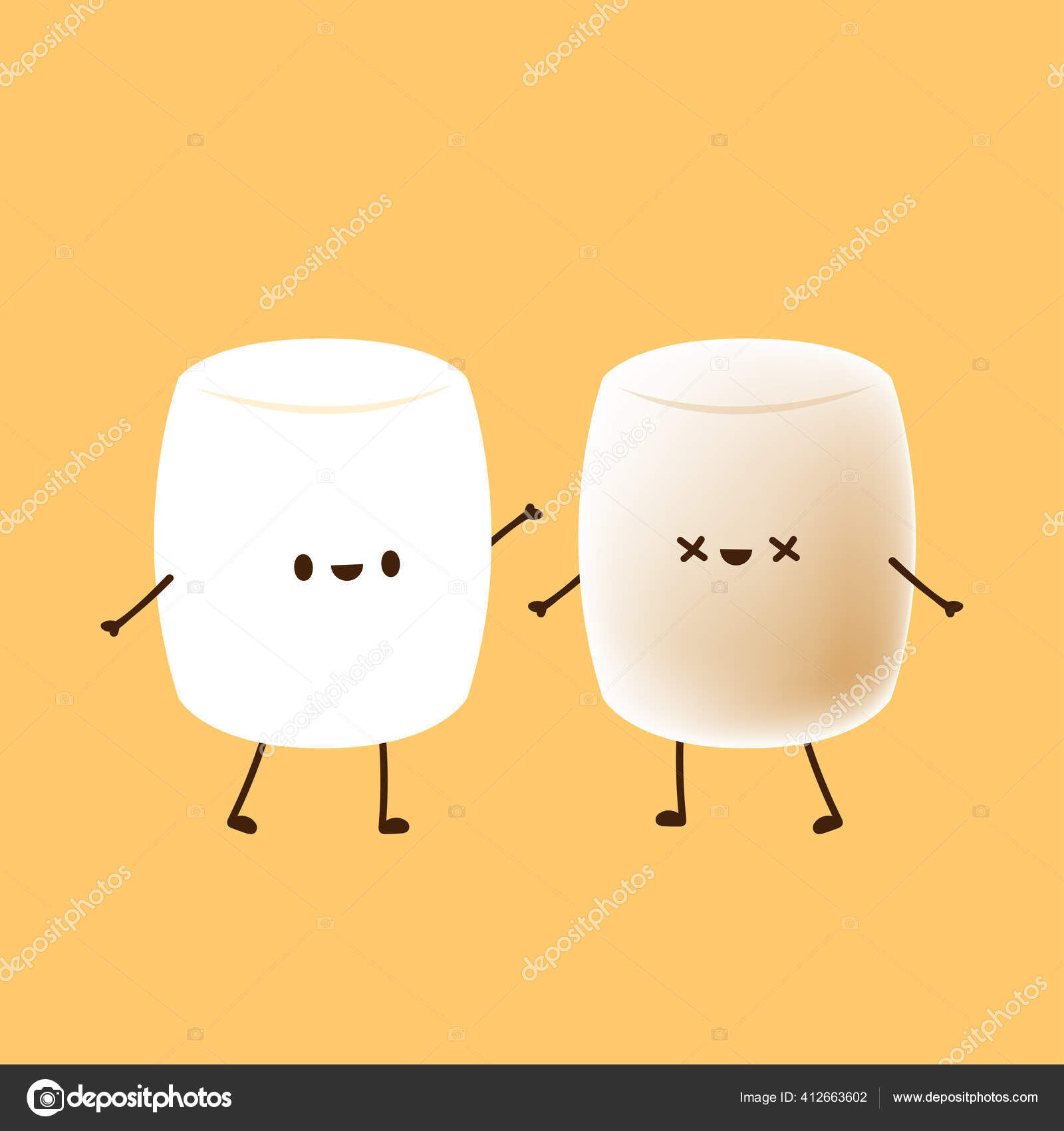 Cute Marshmallow Cartoon