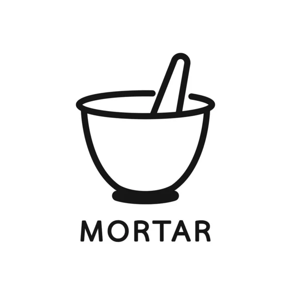 Mortero vector símbolo. Diseño del logo del mortero. 2023