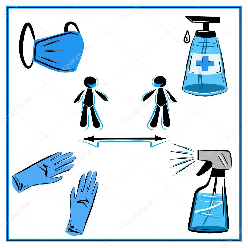 Infografías para una distancia segura. La distancia social. 1.5 metros ...