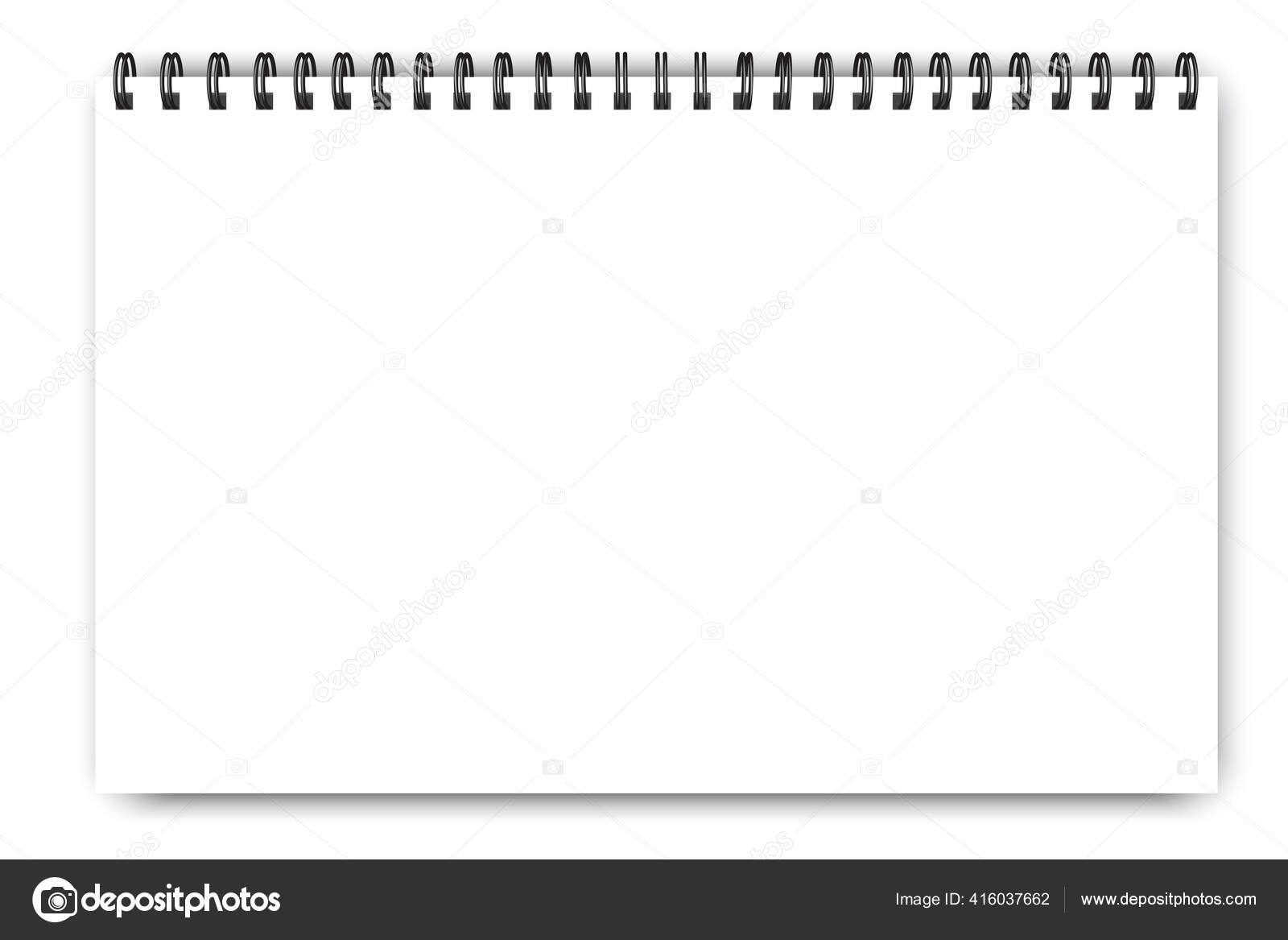 Blank White Notebook Page