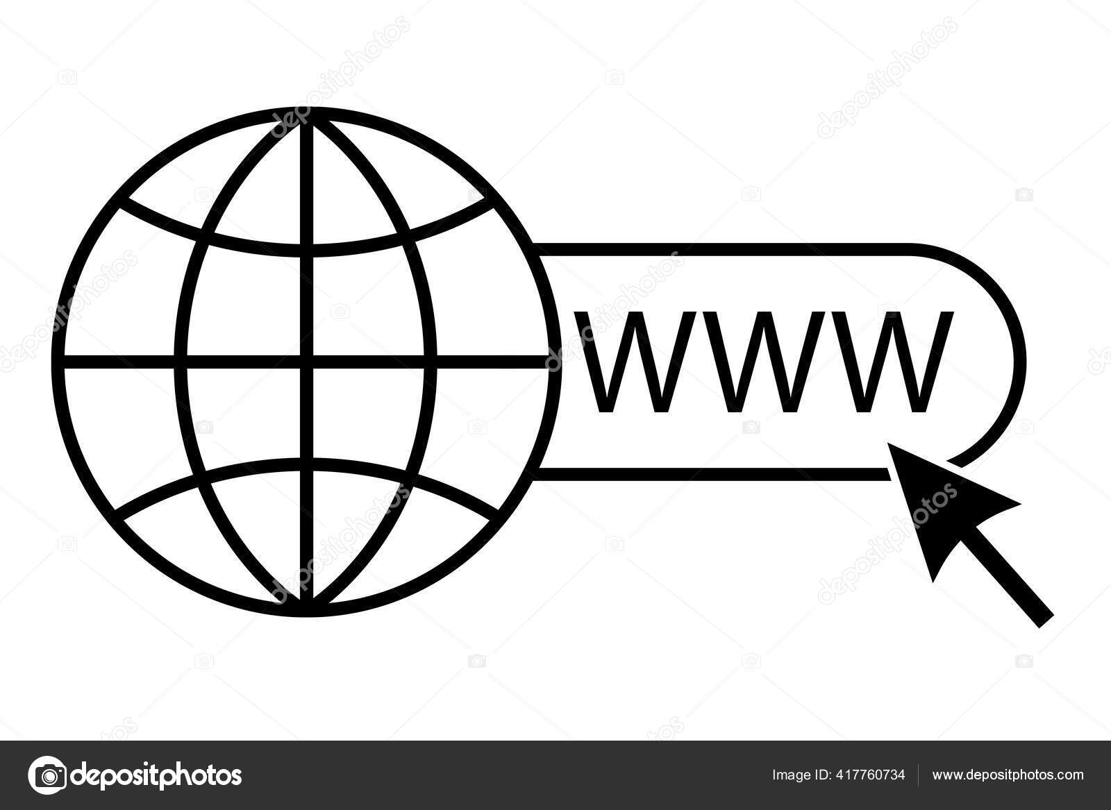 Internet World Network Icon Search Website Internet Domain Symbol ...