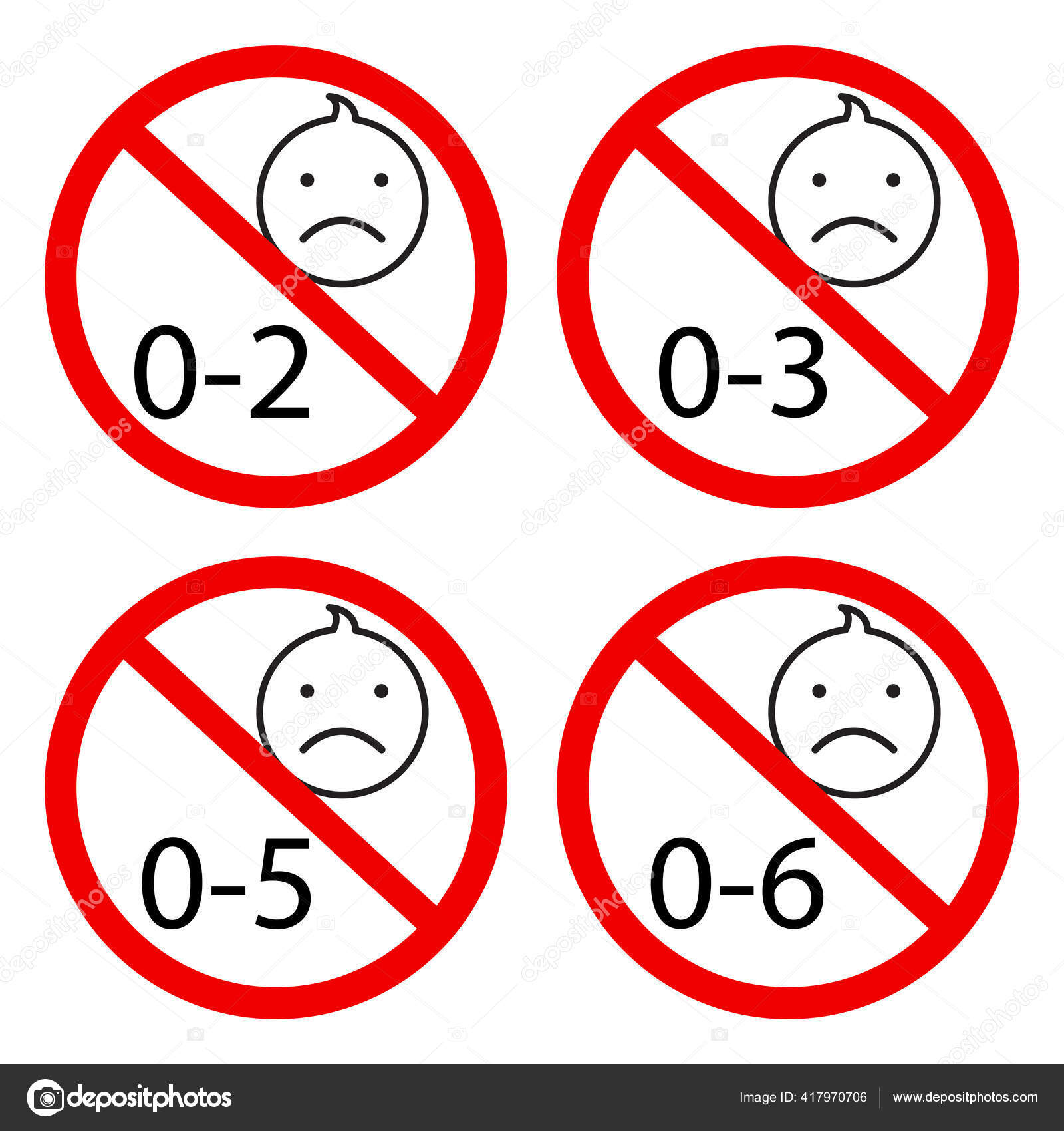 Children Age Restriction Sign Prohibition Sign Children Child Toy ...