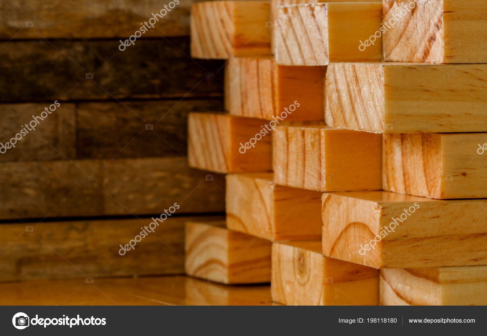 Stack Pine Wood Planks Lumber Background Stock Photo by ©enterphoto ...