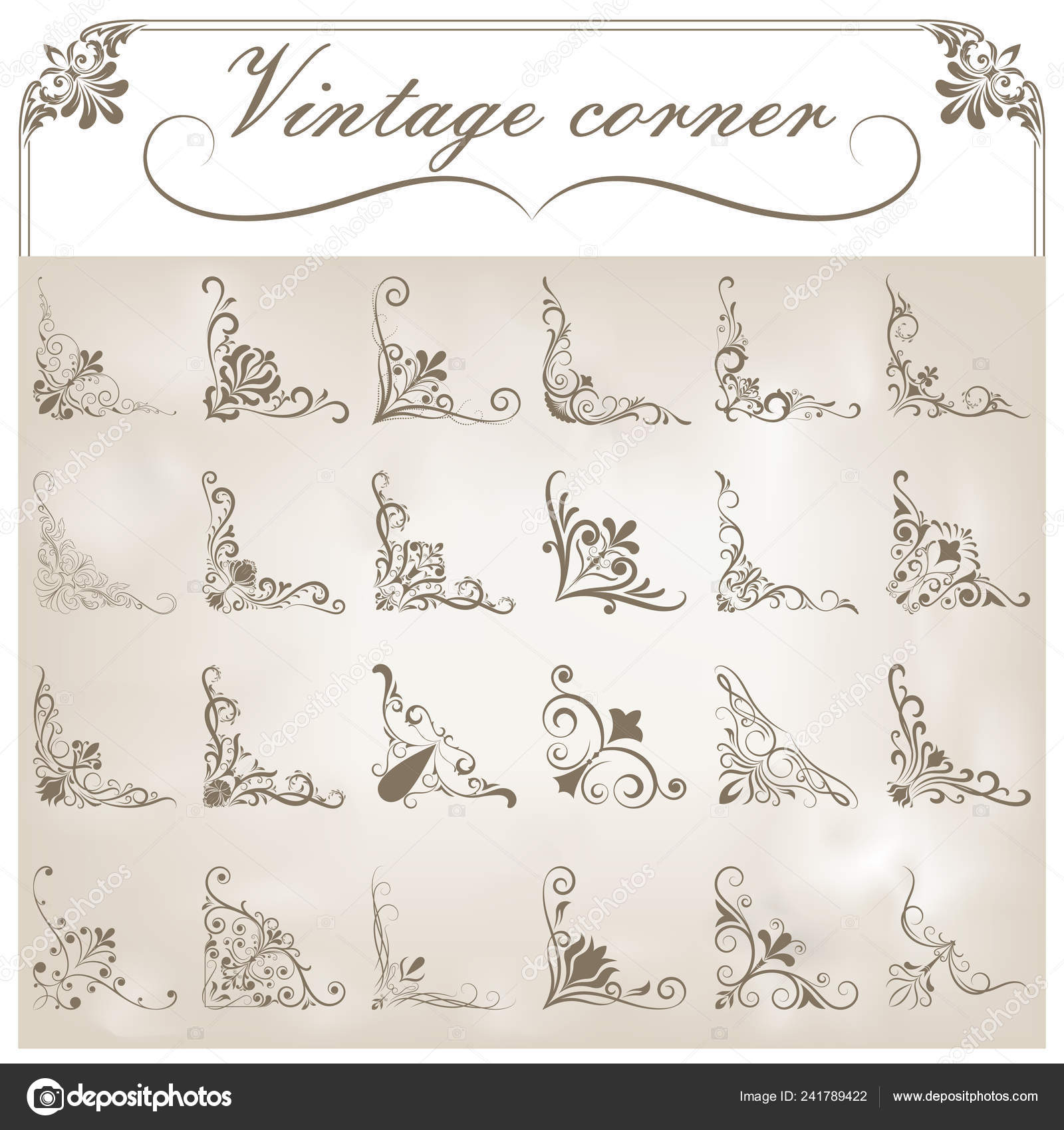 Vintage Filigree Corner Border
