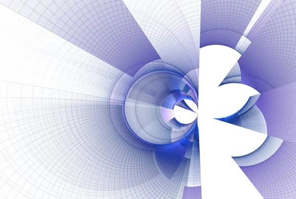 random objects digital fractal image on white background - Stock Image ...