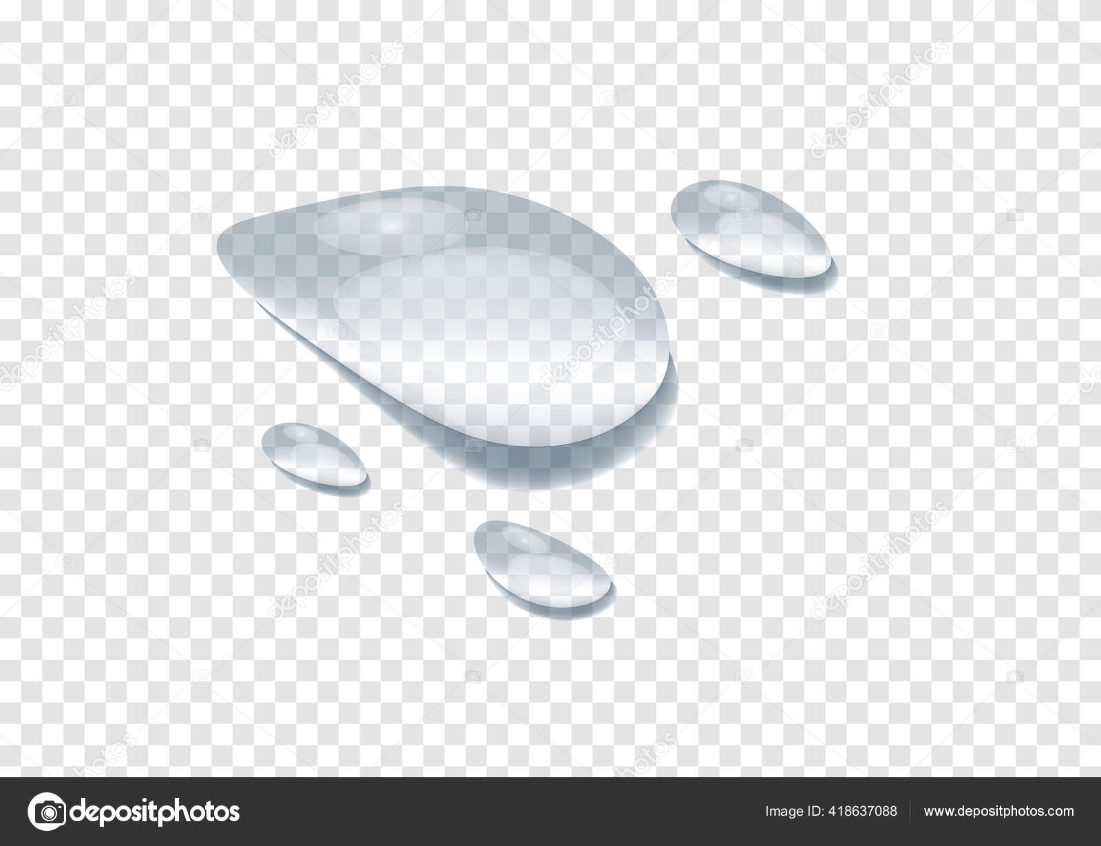 Realistic Water Drop Vectors Isolated Transparency Background Ep56 ...