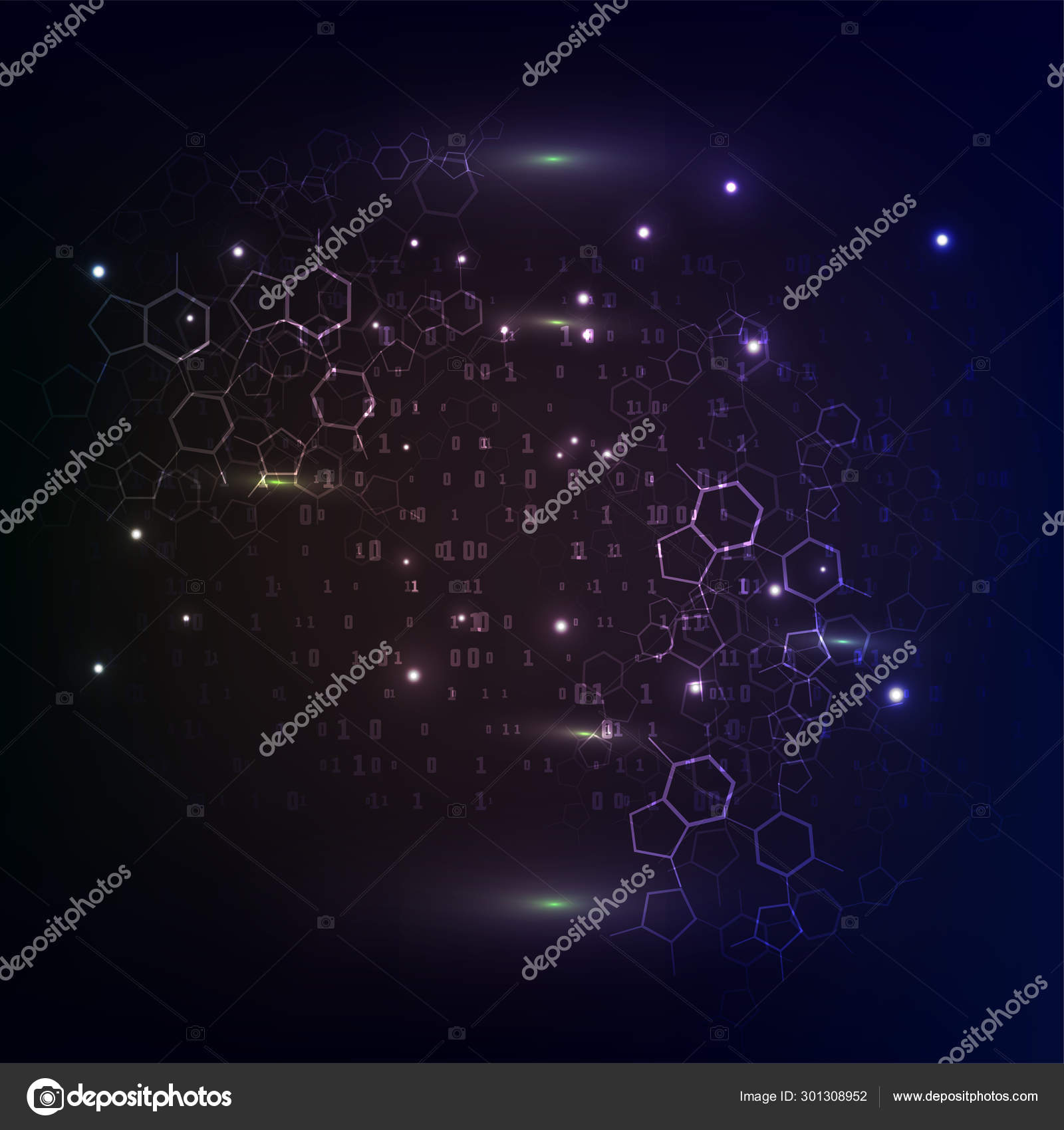 Binary Computer Code Repeating Vector Background Illustration Continuous Pattern Left Right
