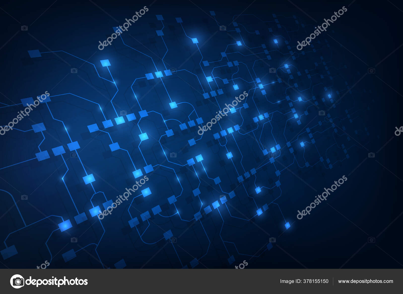 Abstract Circuit Networking Blockchain Concept Background Stock Vector By ©panuwatstocker 378155150